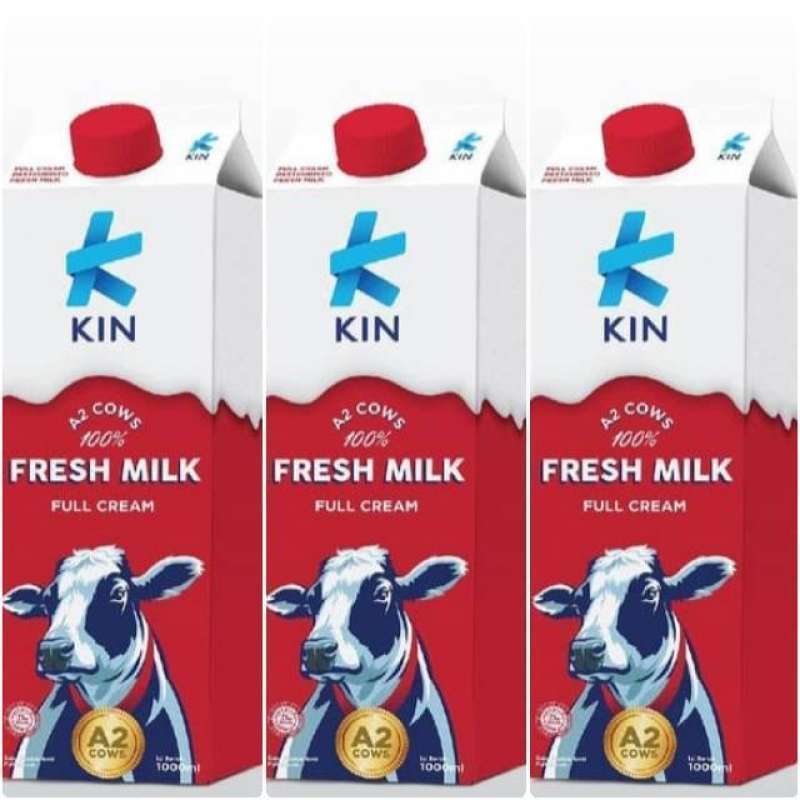 Jual Susu Kin Fresh Milk Pasteurised Full Cream 1 Liter (1 Dus Isi 12) - 01 di Seller Sahabat ...