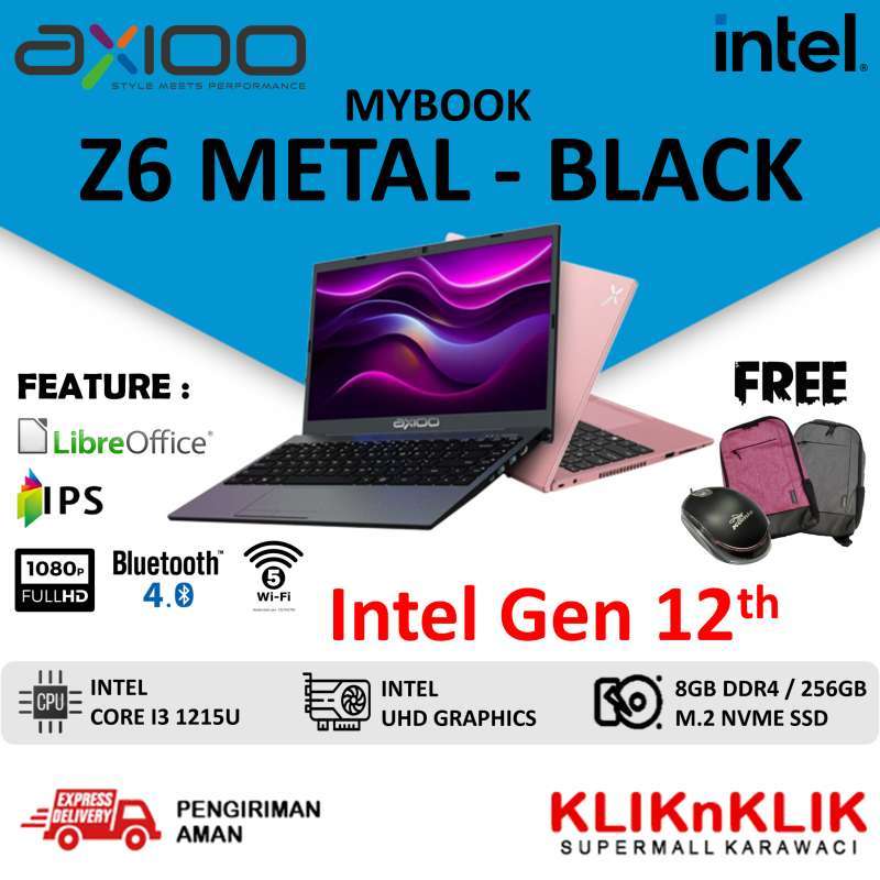 Jual AXIOO MYBOOK Z6 METAL INTEL I3 GEN 12 RAM 8GB 256GB SSD 14 FHD IPS ...