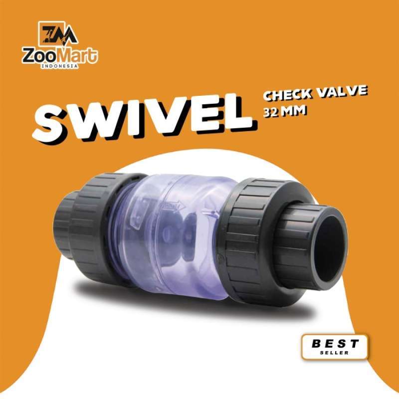 Promo SWIVEL Check Valve 32mm / Reef Check Valve / Check Valve Aquarium ...