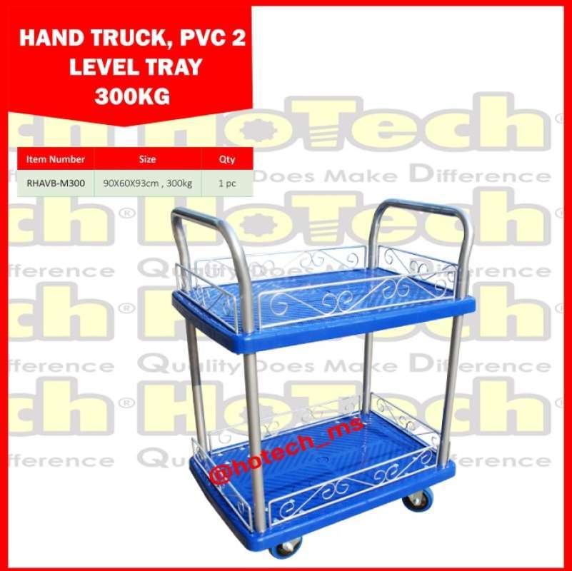 Jual Hand Truck Pvc 2 Level Tray 300 Kg | Trolley 2 Susun | Troli 2 ...