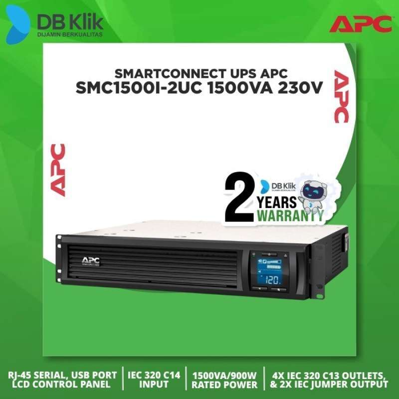 Jual Ups Apc Smc1500i-2uc 1500va 900watts Lcd Rm 2u 230v Smartconnect Di Seller Dbklik Surabaya ...