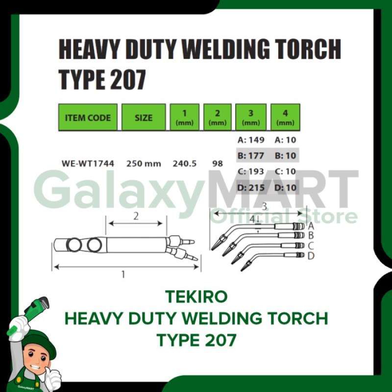 Promo Tekiro Heavy Duty Cutting Torch Type 207 250 Mm We-wt1744 Diskon ...