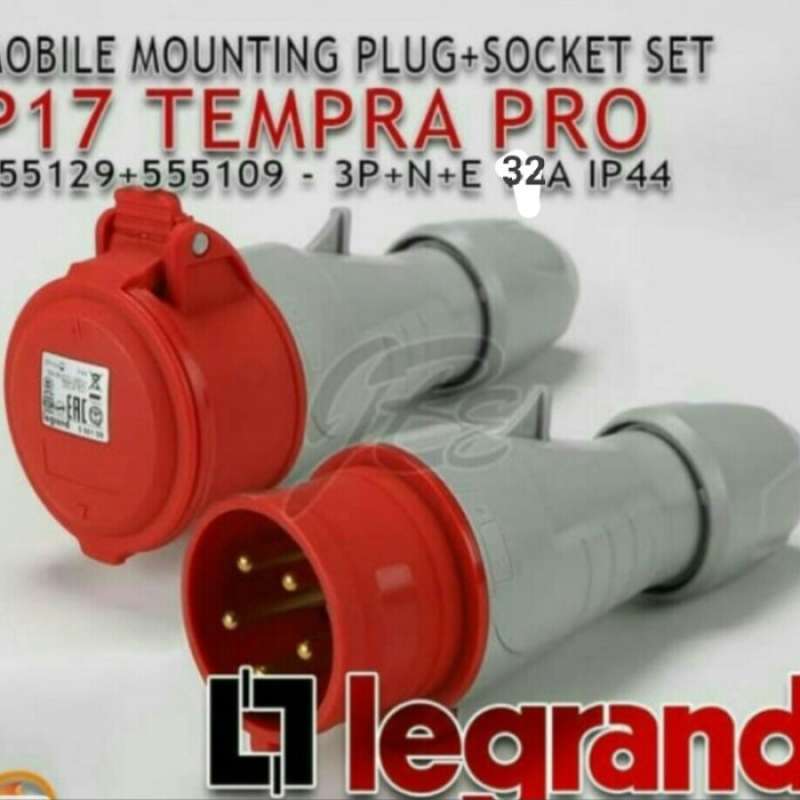 Promo Mobile Mounting 5 pin 3P+N+E 32A Legrand socket+plug Diskon 23% ...