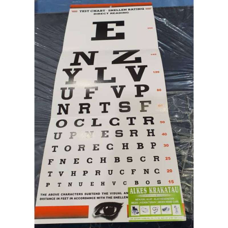 Jual Snellen Chart / alat tes mata rabun jauh dekat di Seller Alkes ...