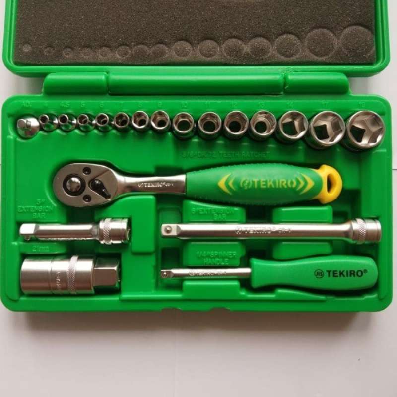 Promo Kunci Sock Set Box Isi 21pc Tekiro - Hand Socket Set Diskon 23% ...