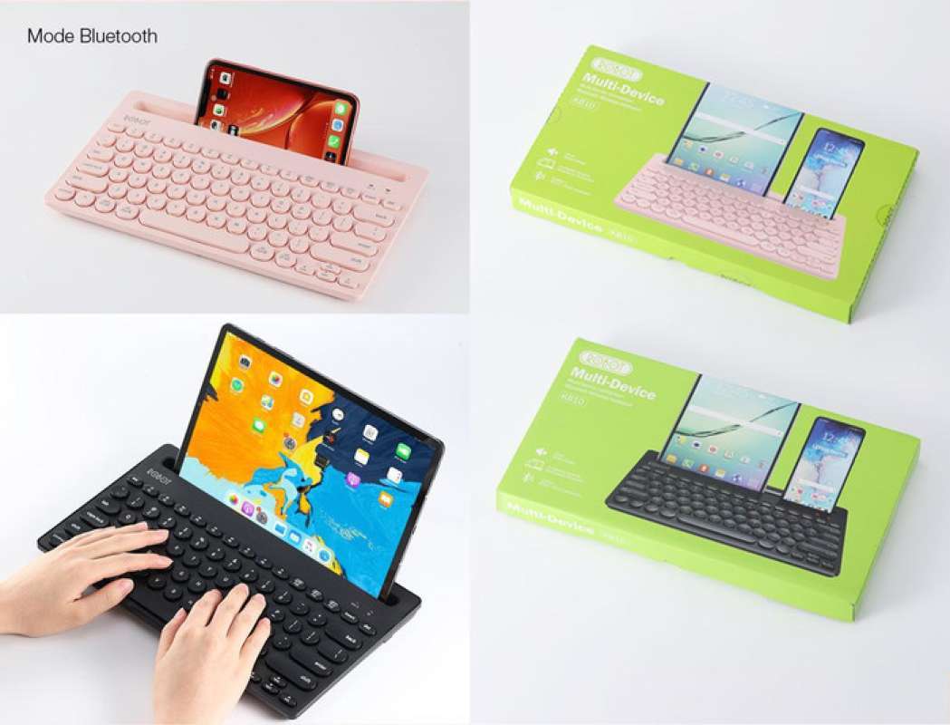 Jual Robot Wireless Keyboard Multi-device Connection 2.4ghz Bt5.0 Kb10 ...