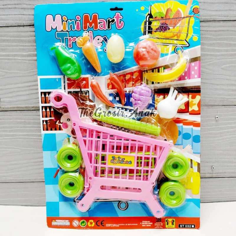 Jual Mini Mart Trolley Mainan Troli Keranjang Belanja Supermarket di ...