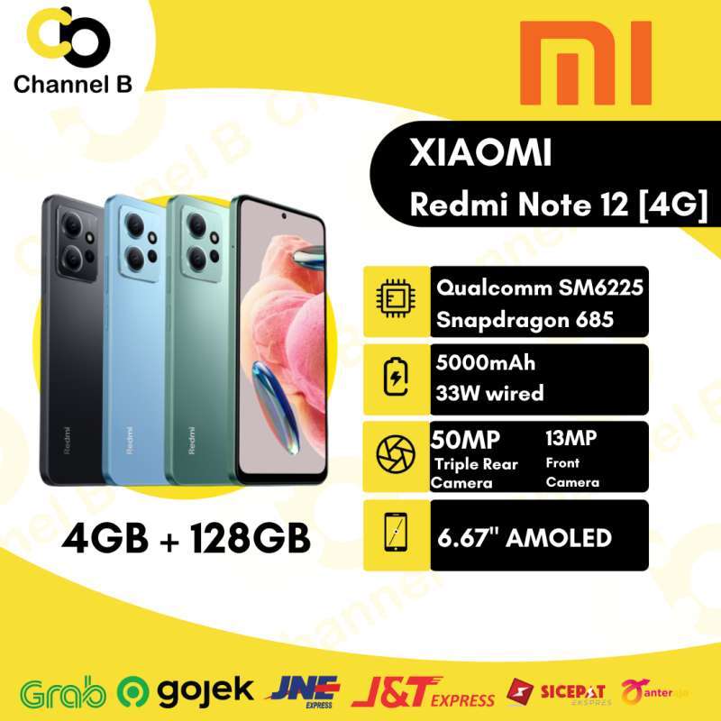 Promo Xiaomi Redmi Note 12 [ 4GB/128GB ] Smartphone - Garansi Resmi ...