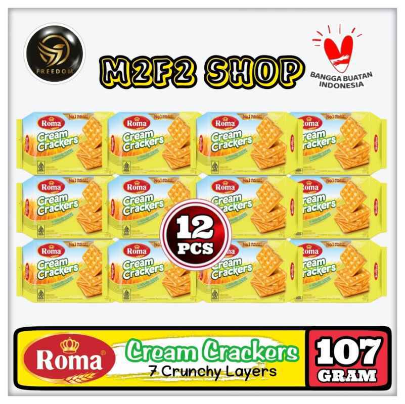 Promo Roma Biskuit Krekes Krim | Cream Crackers - 107 gr (Kemasan 12 ...