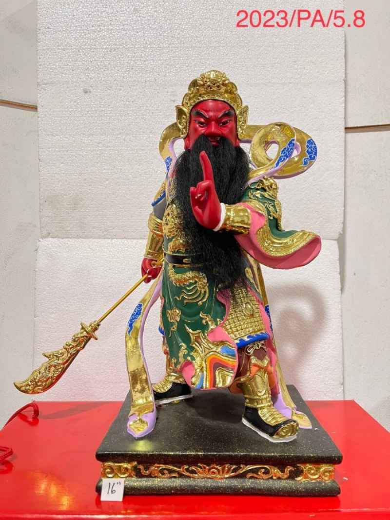 Jual Patung Dewa Kuan Kong Kwan Kong Guan Yu Berdiri 16in Kayu Taiwan ...
