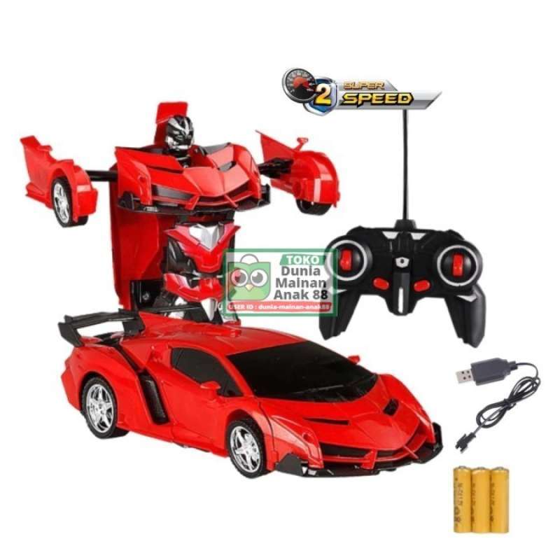 Promo Mobil Remote Control Berubah Menjadi Robot Transforms Baterai Cas ...