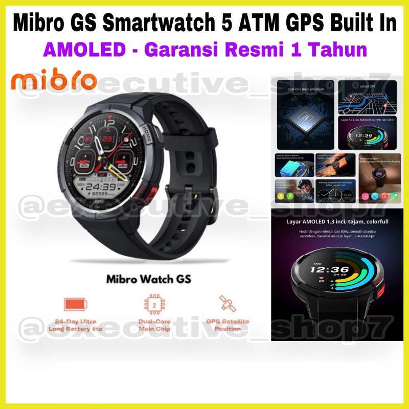 Jual Mibro Gs Smartwatch 5 Atm Gps Built In Amoled - Garansi Resmi 1 Tahun Di Seller Executive ...