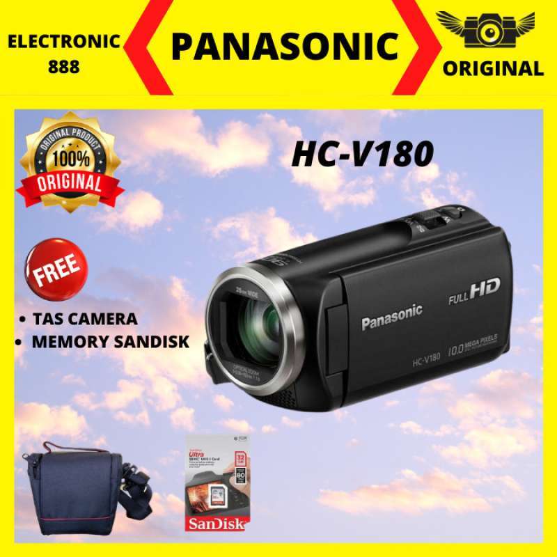 Promo Handycam Panasonic Hc-V180 Full Hd Camcorder Diskon 2% di Seller KurstMarts - Kapuk, Kota ...