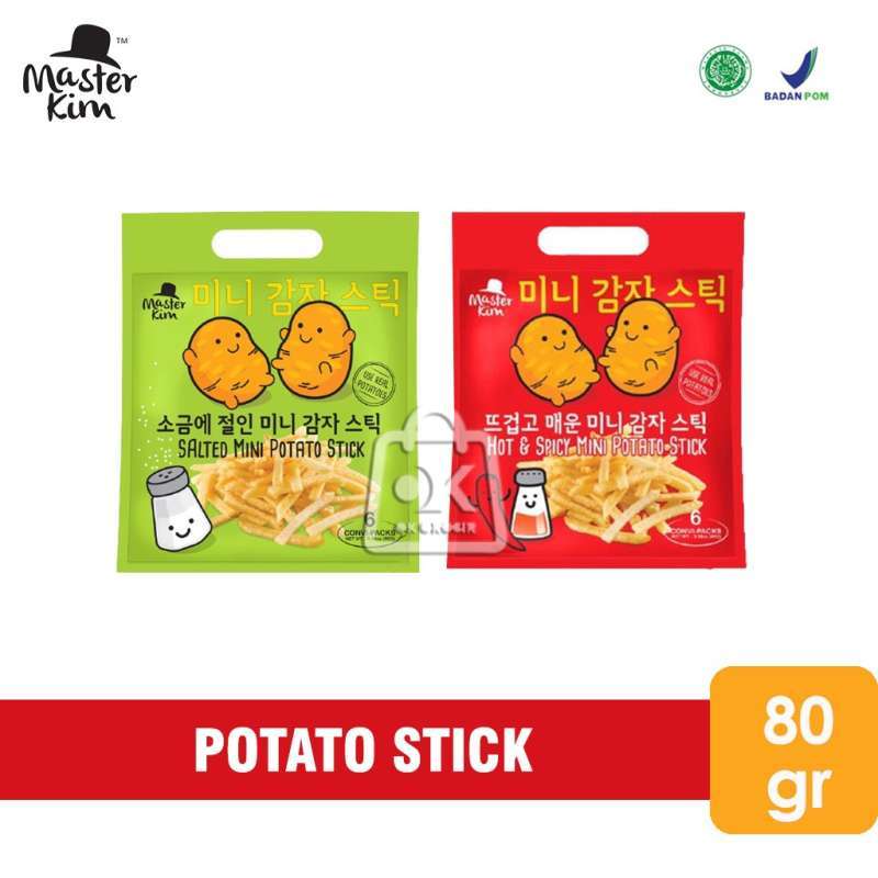 Promo Master Kim Potato Mini Stick / Salted Mini / Hot Spicy (80 gr ...