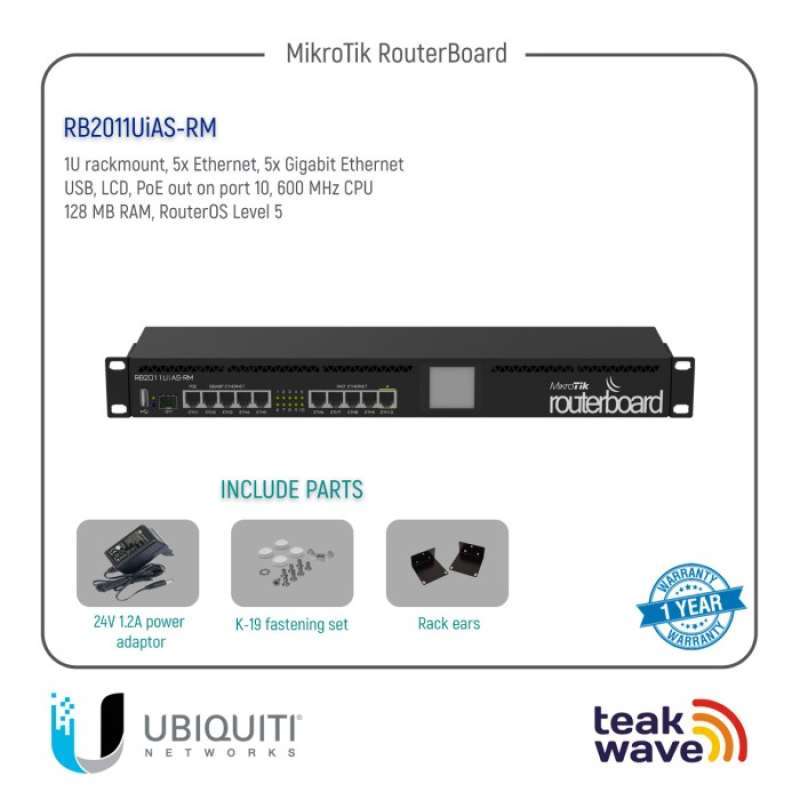Promo Mikrotik Router Board Rb2011uias-rm, Rb2011 Uias-rm, Rb2011rm ...
