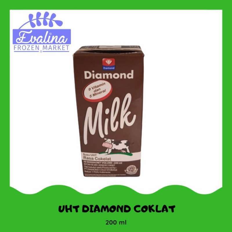 Jual Susu Diamond UHT milk coklat 200 ml (Isi 2 pack) di Seller Evalina ...