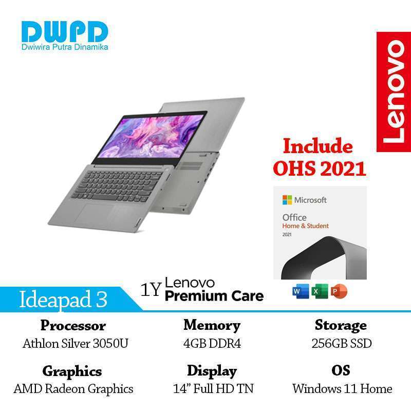 Jual Lenovo Ideapad Slim 3 Amd Athlon Silver 3050u 4gb 256gb Windows 11 Home Di Seller Proton