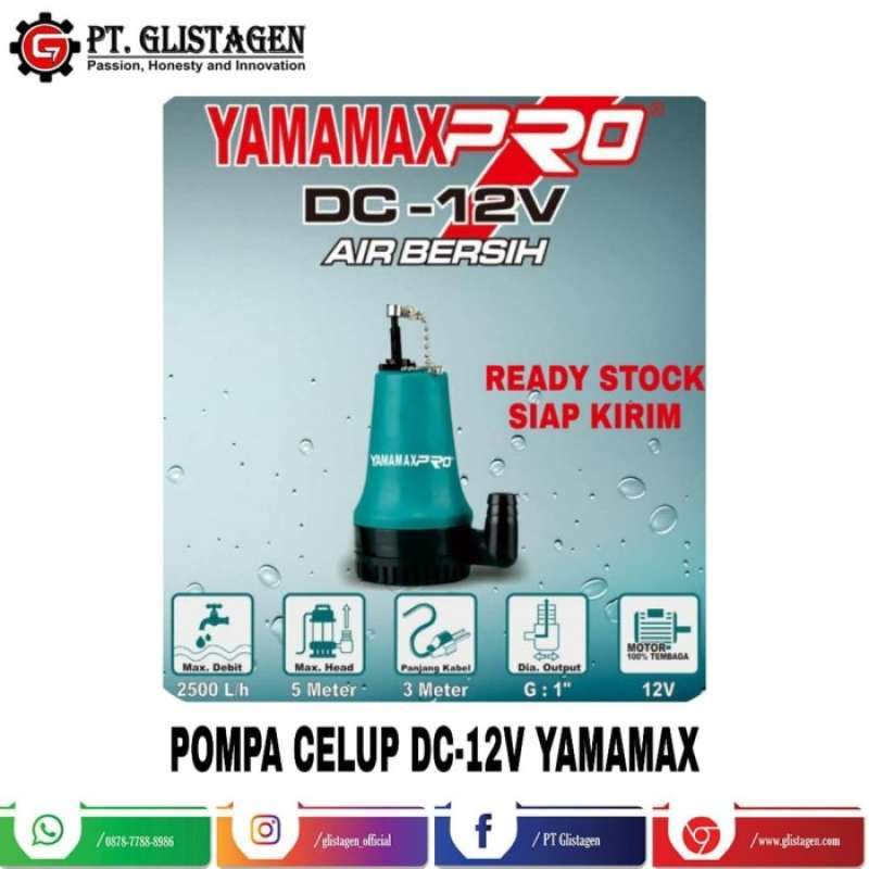 Promo Pompa Celup Pompa Air Kolam Portable DC 12V Yamamax Pro ...