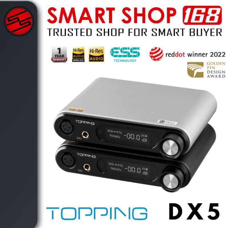 Promo TOPPING DX5 2xES9068AS MQA Audio DAC Headphone Amplifier Diskon ...