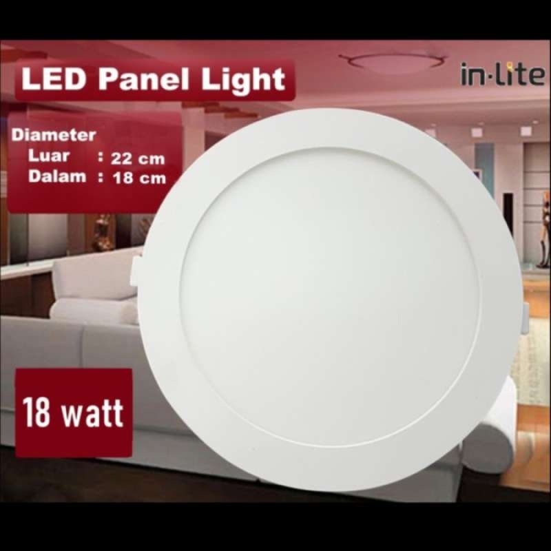 Promo LED PANEL INBOW IN-LITE BULAT 18 WATT PUTIH DOWNLIGHT INLITE ...