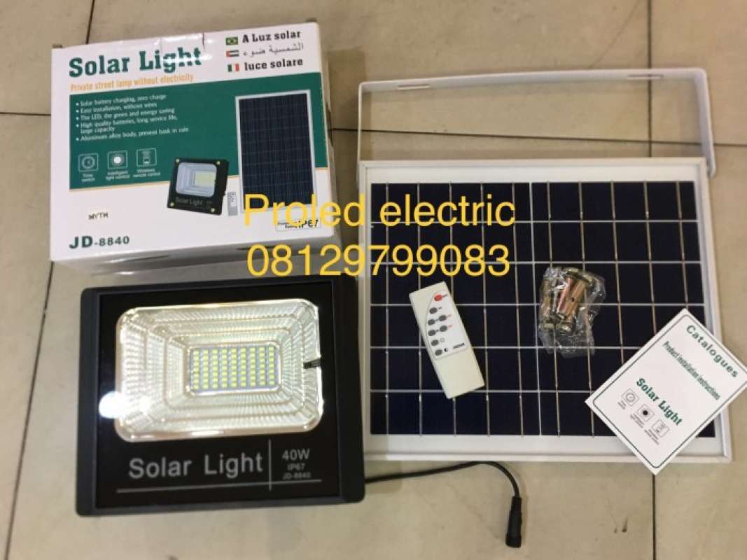 Promo Lampu led solar panel 40w 40 w taman led solar sel panel surya ...