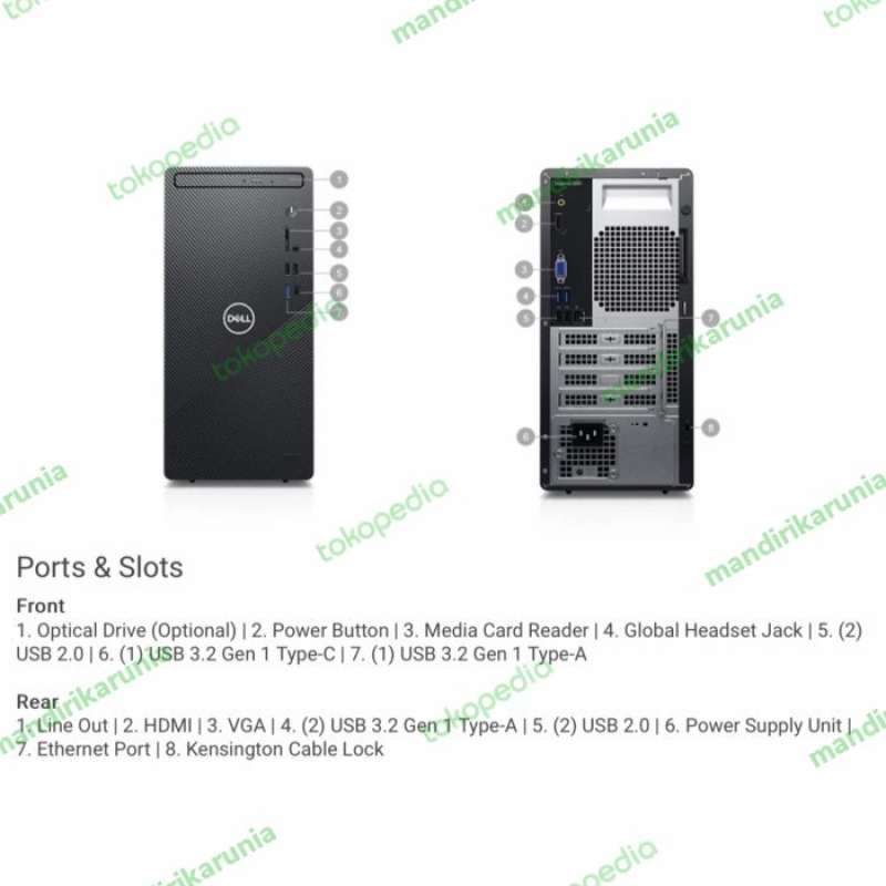 Jual Dell Inspiron 3891 I7-10700f, Gtx 1660 Super 6gb, 16gb, 512gb, W10 ...