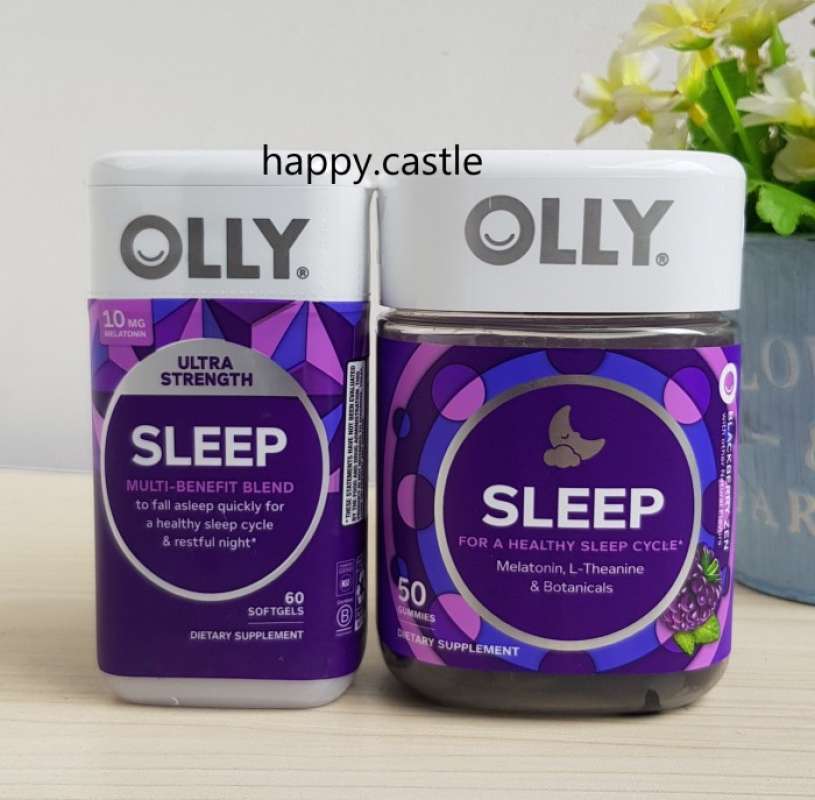 Promo Olly Sleep Melatonin 50 Gummies 3mg 5 Mg 10mg Softgels Diskon 23% ...