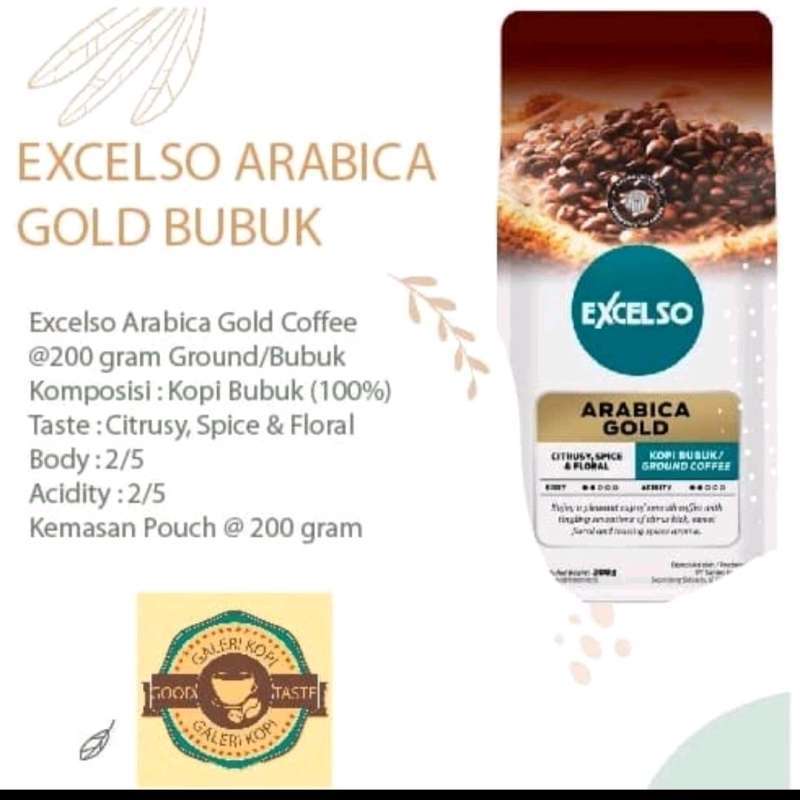 Jual Excelso Arabica Gold Bubuk Kopi 200 gram di Seller Galeri Kopi ...