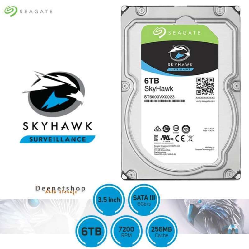 Jual SEAGATE SKYHAWK 6TB - HARDISK INTERNAL 3.5 FOR CCTV SURVEILLANCE ...