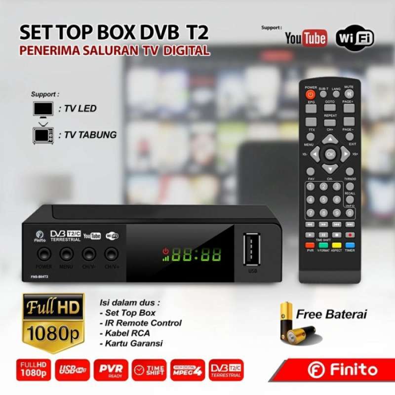 Promo DIGITAL SET TOP BOX HD / STB SIARAN DVB T2 RECEIVER Diskon 33% di ...