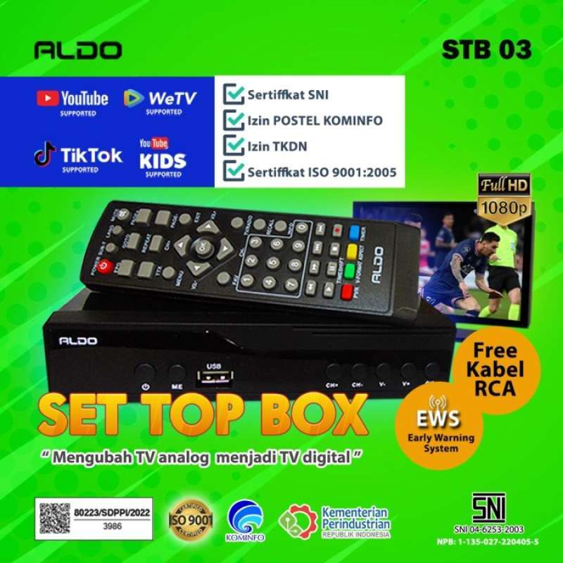 Jual Aldo Set Top Box Stb03 [mengubah Tv Analog Menjadi Tv Digital] Di ...