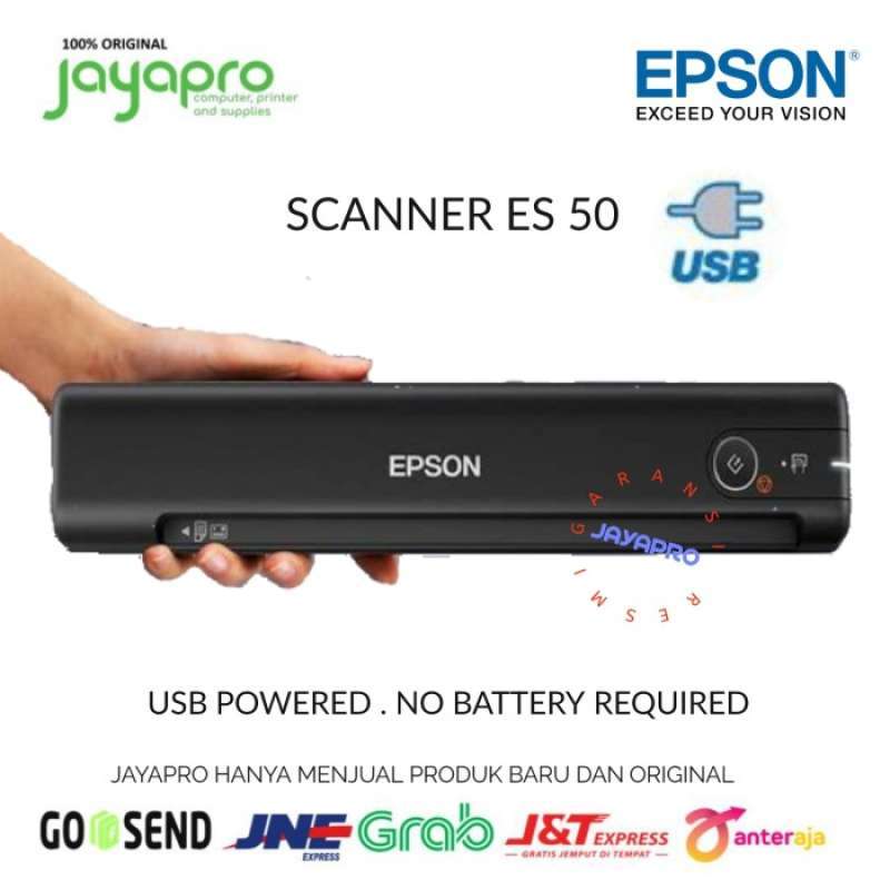 Promo Scanner Epson Workforce Es-50 / Es50 Portable Sheetfed Scanner ...