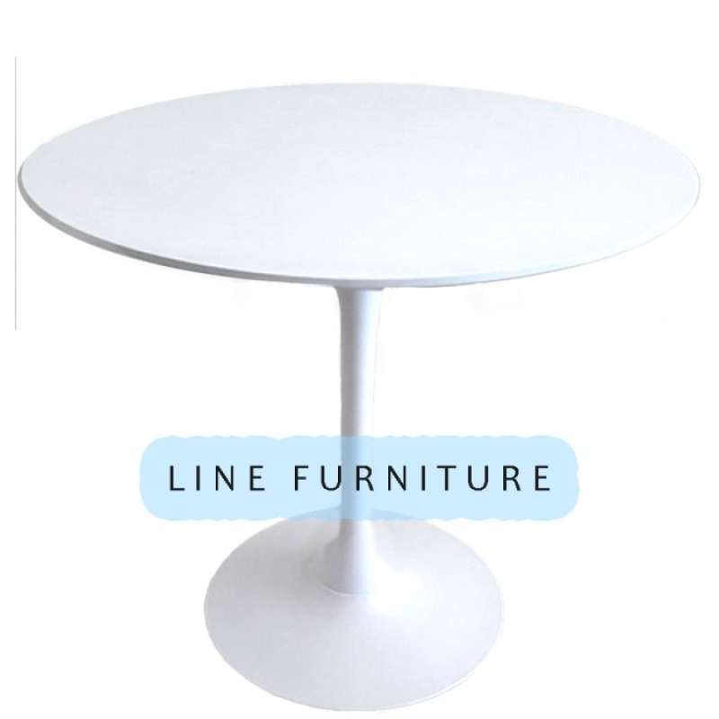 Promo MEJA MAKAN MEJA BULAT MEJA BUNDAR MEJA PUTIH POLOS MEJA TAMU MEJA ...