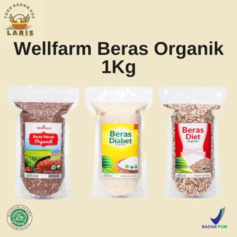Jual Wellfarm Beras Organik 1Kg (Tersedia 3 Jenis Beras) di Seller ...