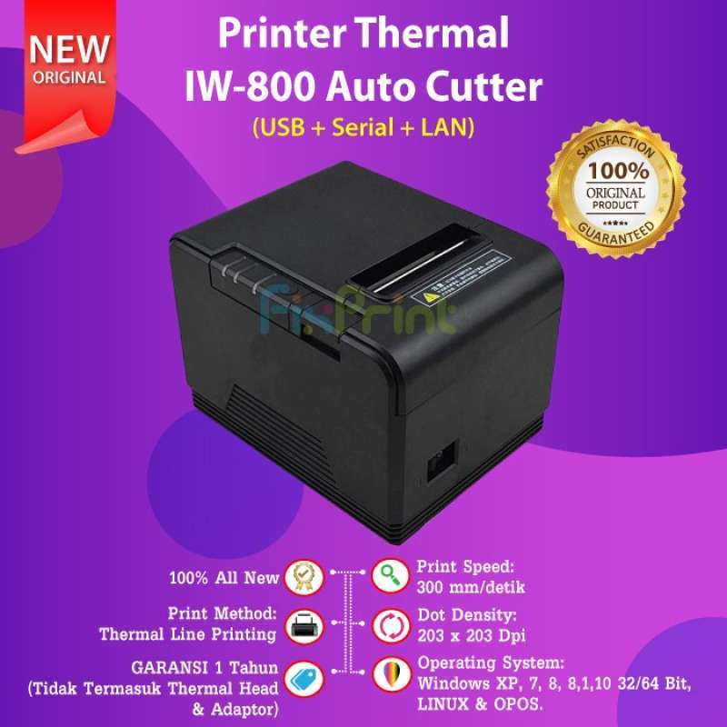 Promo Iware Printer Kasir Thermal Iw 800 Auto Cutter Usb Serial Lan ...