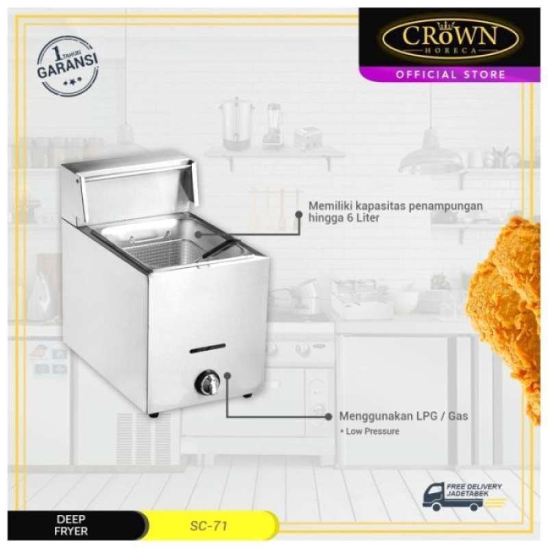 Promo Gas Deep Fryer SC-71 Crown Horeca Diskon 23% di Seller Kitchen ...
