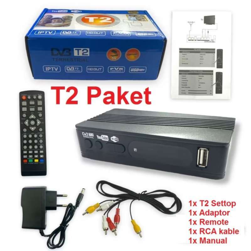 Jual Dvb T2 Set Top Box Tv Wifi Digital Stb Antenareceiver Full Hd ...