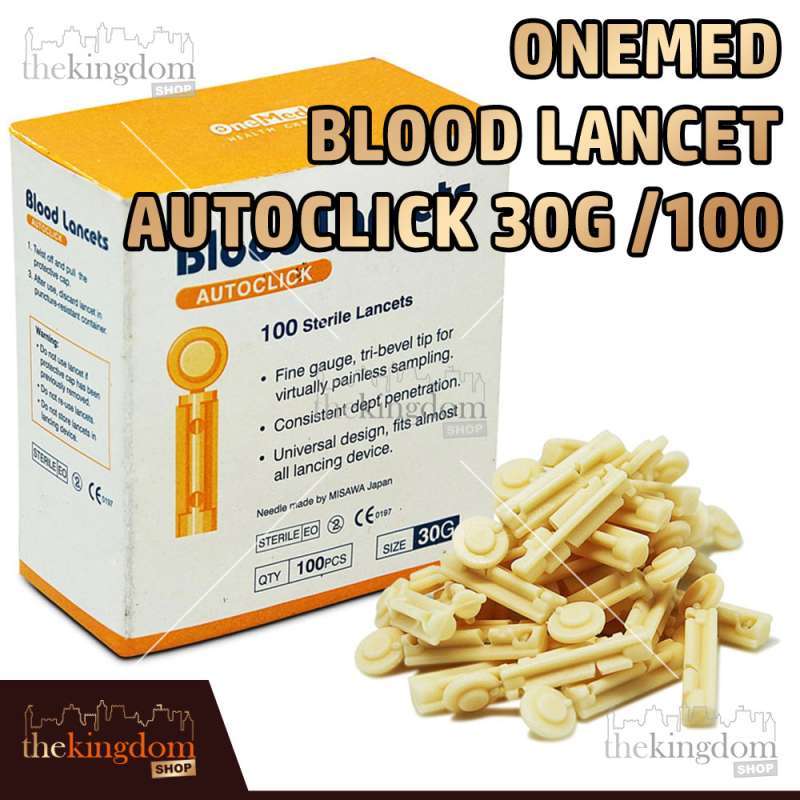 Jual Onemed Blood Lancet Autoclick 30G /100 Refill Jarum Ambil Tes ...