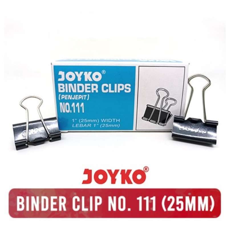 Jual BINDER CLIP JOYKO / Klip Binder Hitam / Klip Penjepit Kertas No ...