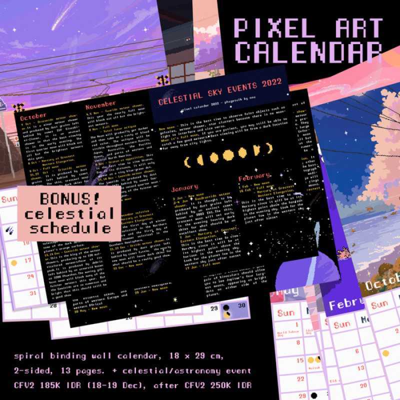 Jual Kalender 2022 (pixel Art) Di Seller Hexana Store - Kalibata, Kota ...