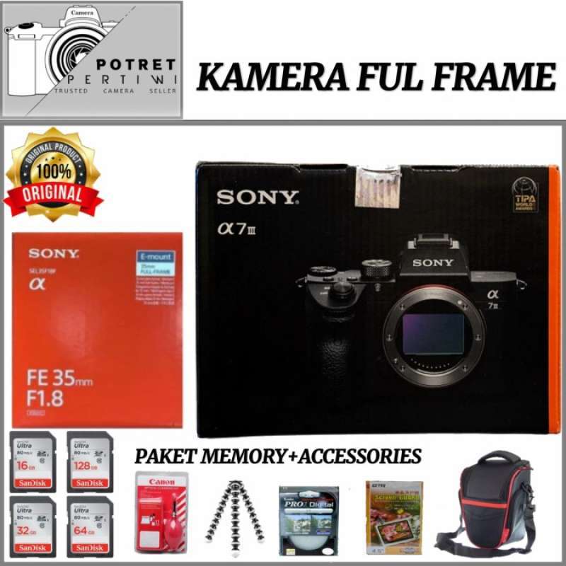 Promo SONY ALPHA 7 MARK III KIT FE 35MM F1.8 / KAMERA DSLR SONY A7 MARK III Diskon 23% di Seller ...
