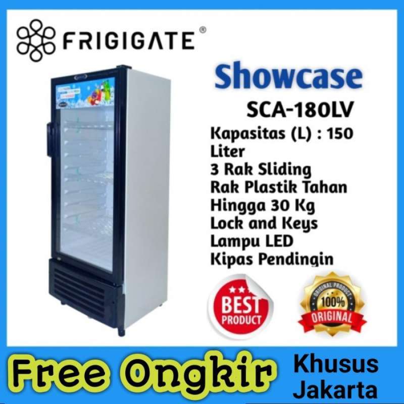 Promo Showcase Frigigate Sca 180 3 Rak Display Cooler 150 Liter Diskon ...