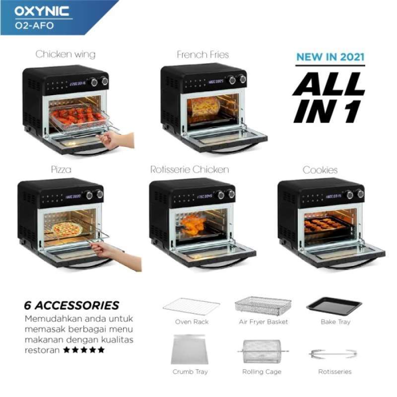 Jual Oxynic O2-afo Oven Air Fryer Kapasitas 23 L Full Touchscreen Di ...