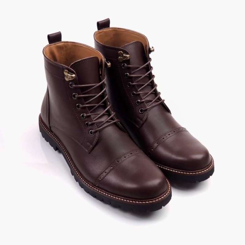 Jual Sepatu Safety Boots Kulit Asli Sultan X Reylman Arpegio Brown Di ...