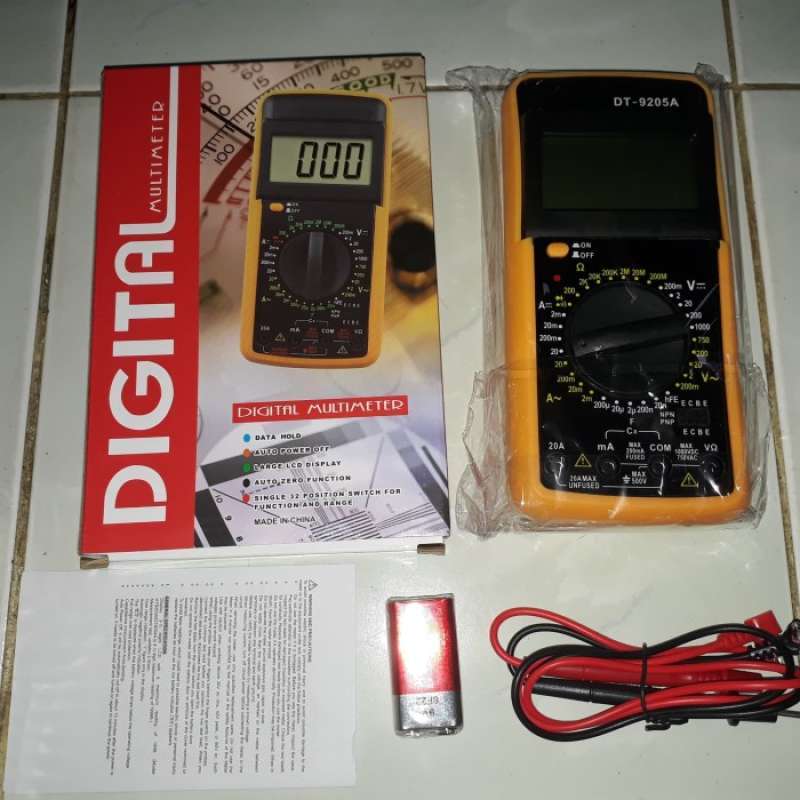 Jual Digital Multitester Avometer Dt-9205a Multi Tester Layar Besar ...