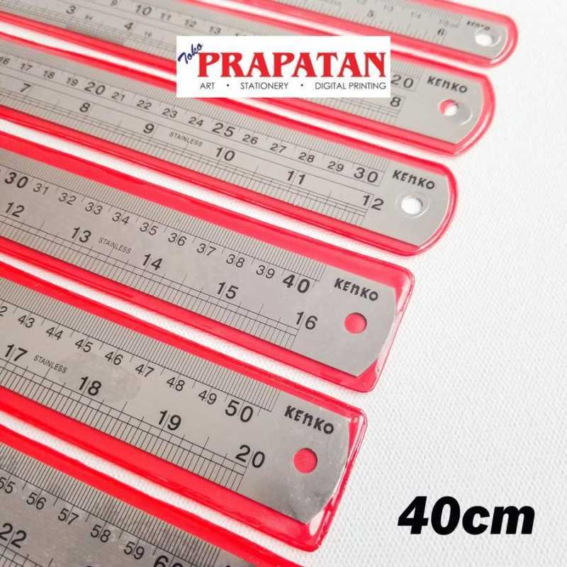 Jual Penggaris Besi Kenko 40 cm / Stainless Steel Ruler di Seller Toko ...