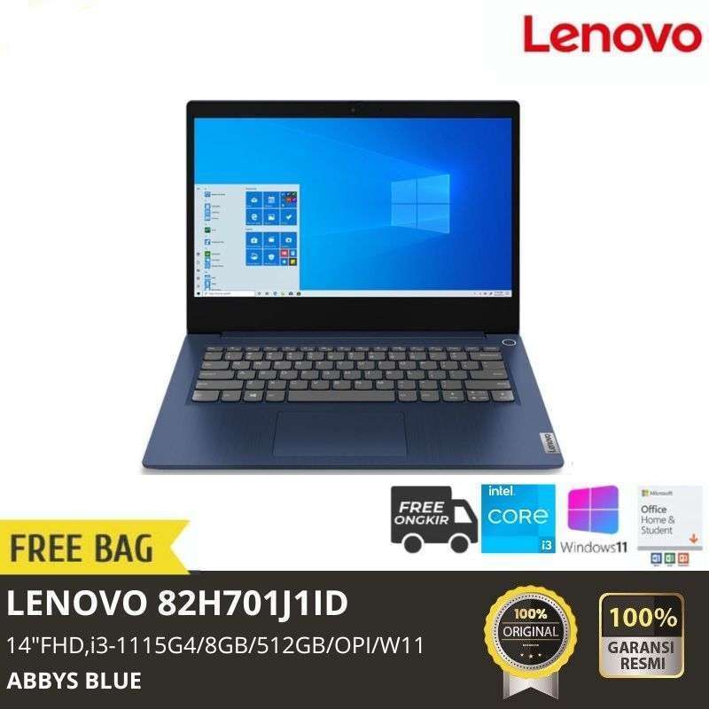Promo Laptop Lenovo IP 3 Ci3 8GB 512SSD Abbys Blue P/N: 82H701J1ID ...