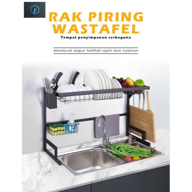 Promo Over The Sink Rack Rak Piring Wastafel Cucian Piring Dua Tingkat ...