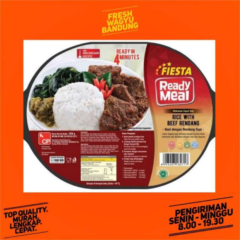 Jual FIESTA READY MEAL BEEF RENDANG RICE Nasi Rendang Sapi Instan 320g ...