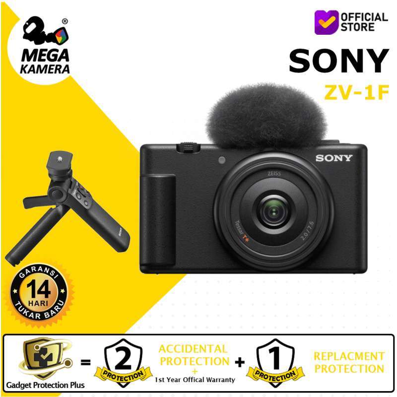 Jual Sony ZV-1F Vlogging Camera -ZV1F ZV 1F Pocket Kamera With VPT2BT di Seller Megakamera.com ...